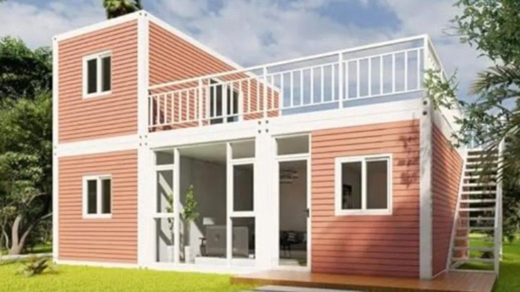 Así es la casa prefabricada que tiene dos pisos y es súper económica