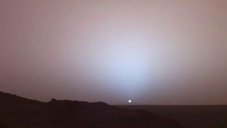 La NASA logró tomar una foto de la puesta del Sol en Marte